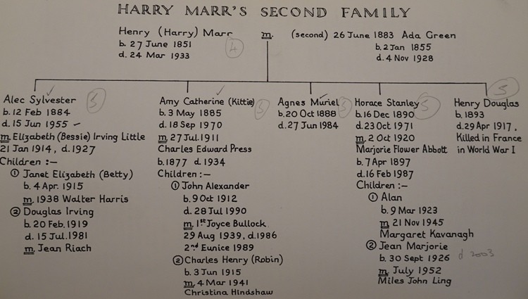 Muriel Marr b.1883 - Green and Marr with connected Family Histories